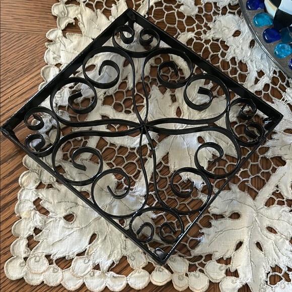 Vintage | Accents | Vintage Black Wrought Iron Trivet | Poshmark
